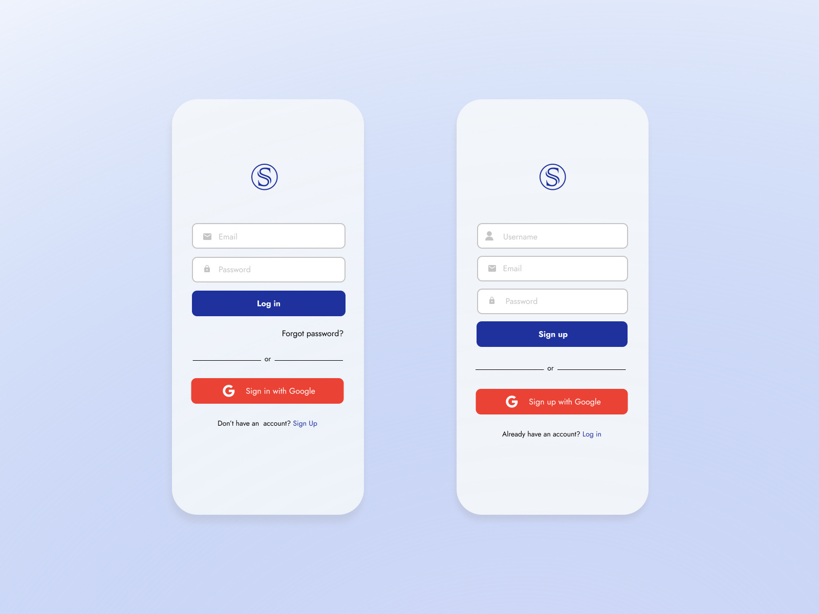 Log in and Sign up Screen by Dennis Kimathi on Dribbble