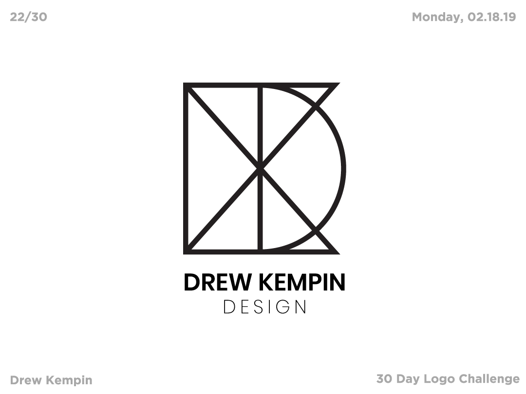 Personal Logo (30 Day Logo Challenge) by Drew Kempin on Dribbble