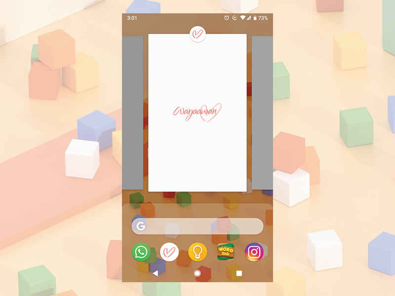 Splash screen in 'Android 9 Pie' by Zubaria Farrukh on Dribbble