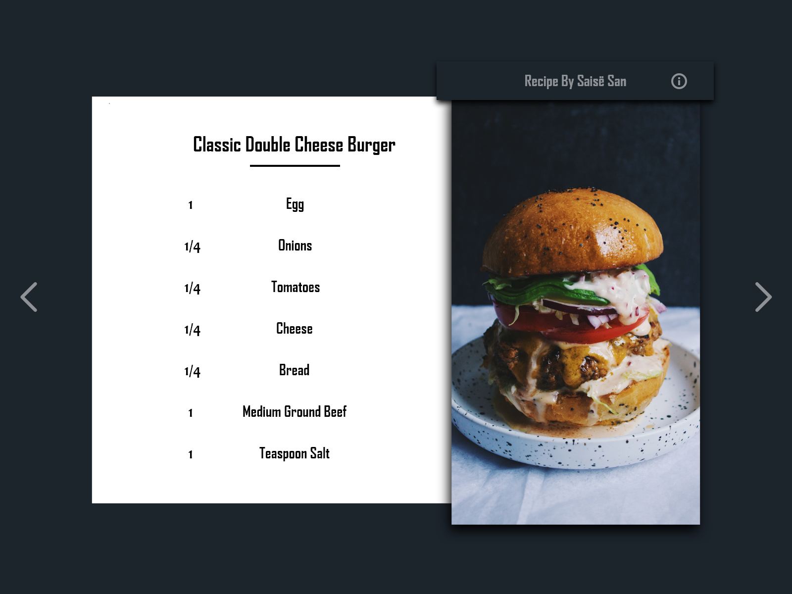 Daily UI - Recipe Card by Abubakar Abdul ghani on Dribbble