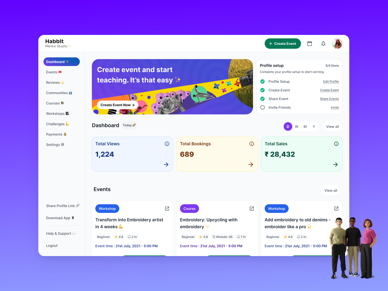 Habbit - Mentor Studio by Deyalla on Dribbble