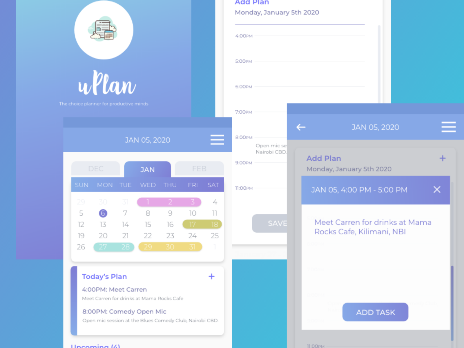 uPlan Personal Planner by Charity Mbaka on Dribbble