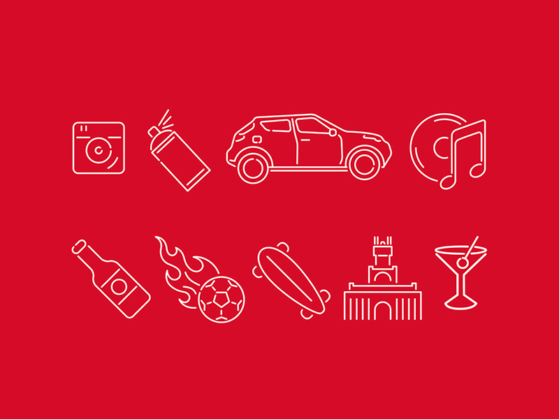 Madrid city guide - icons by Miguel Sousa on Dribbble