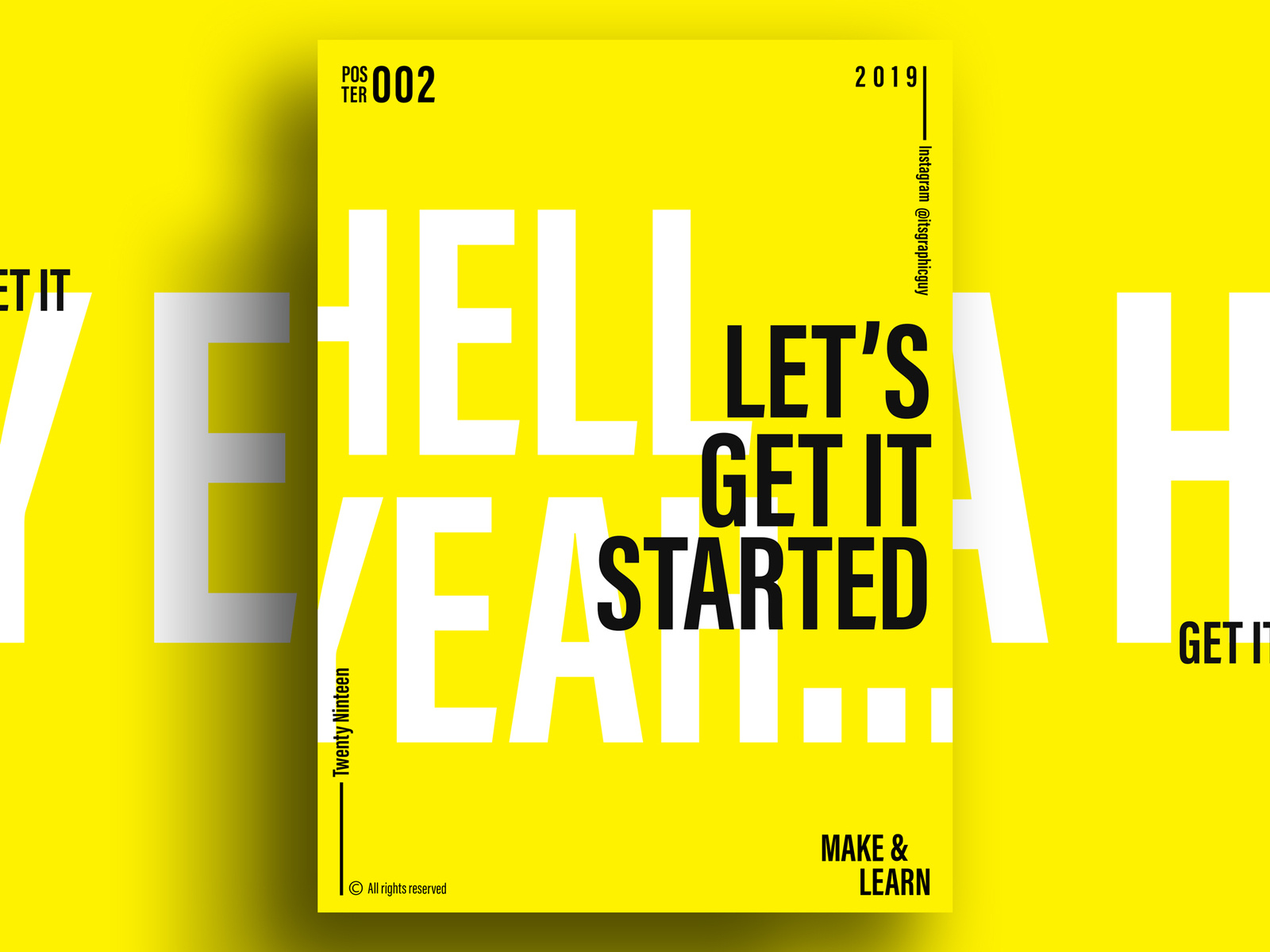 LET's GET STARTED | MAKE & LEARN | Poster 002 | 2019 by itsgraphicguy ...