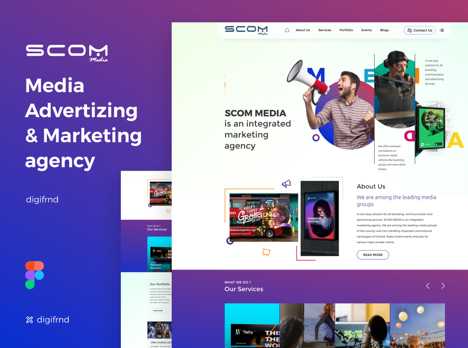 Media & Marketing Company Website Design Landing Page by Aejaz Memon on ...