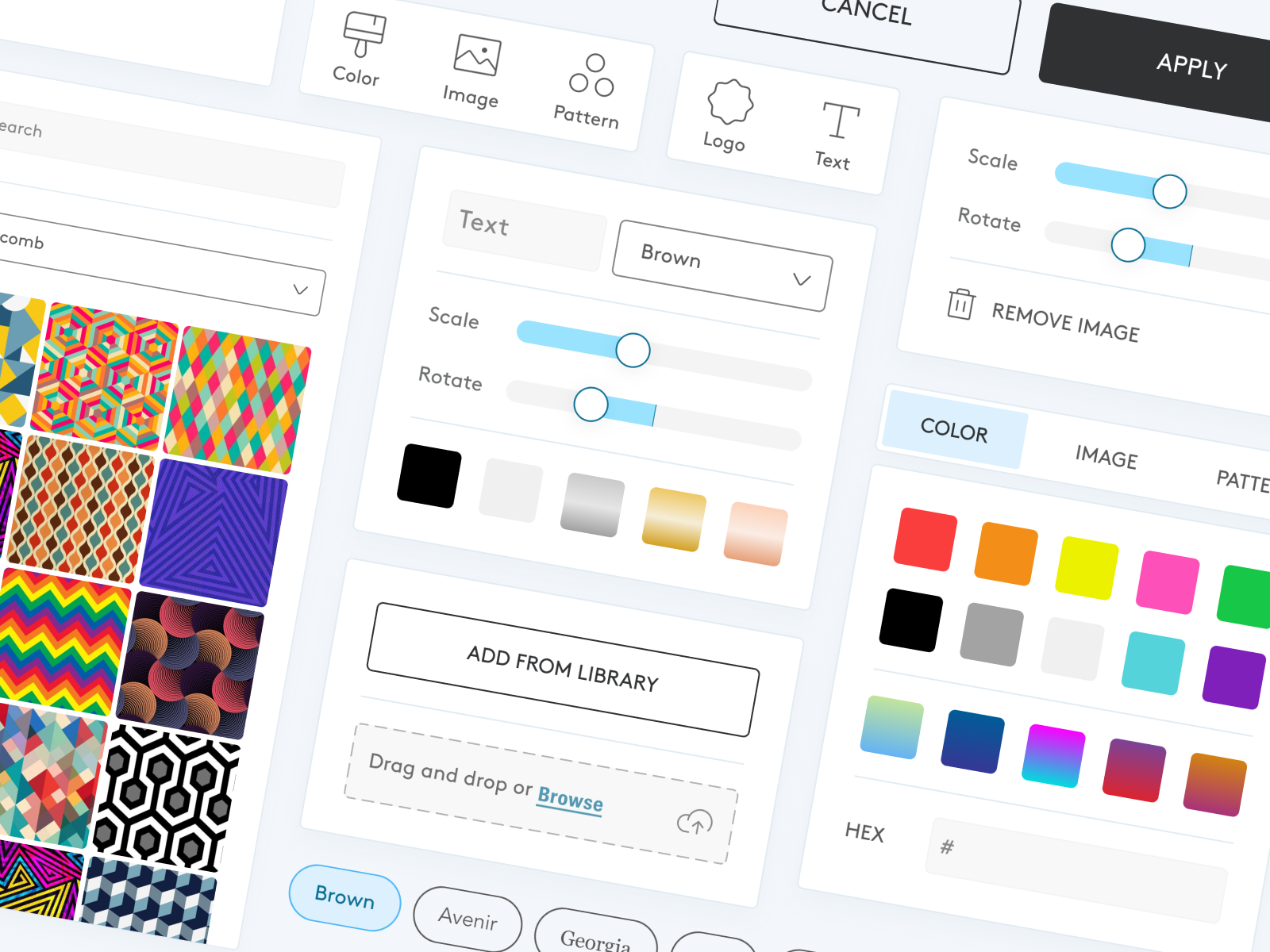 Customization tool concept (details) by Rubens Cantuni on Dribbble
