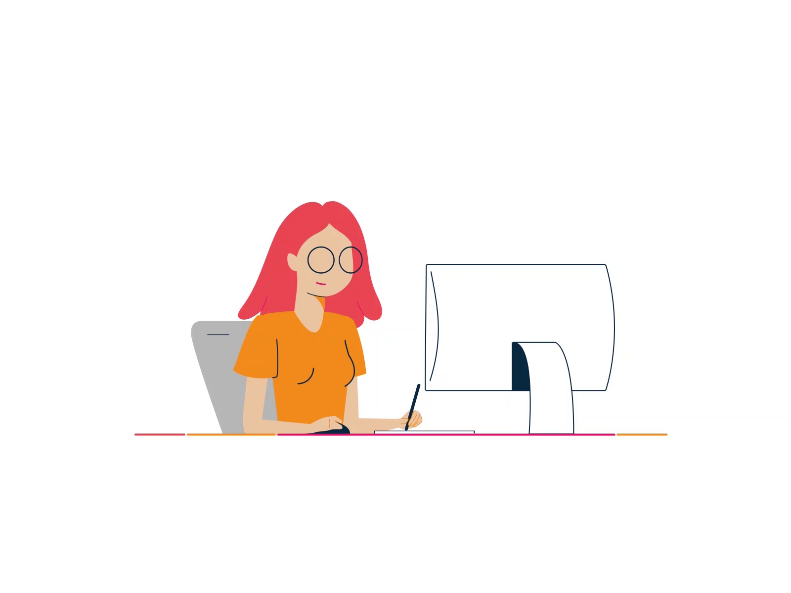 Computer Girl by lorewi on Dribbble