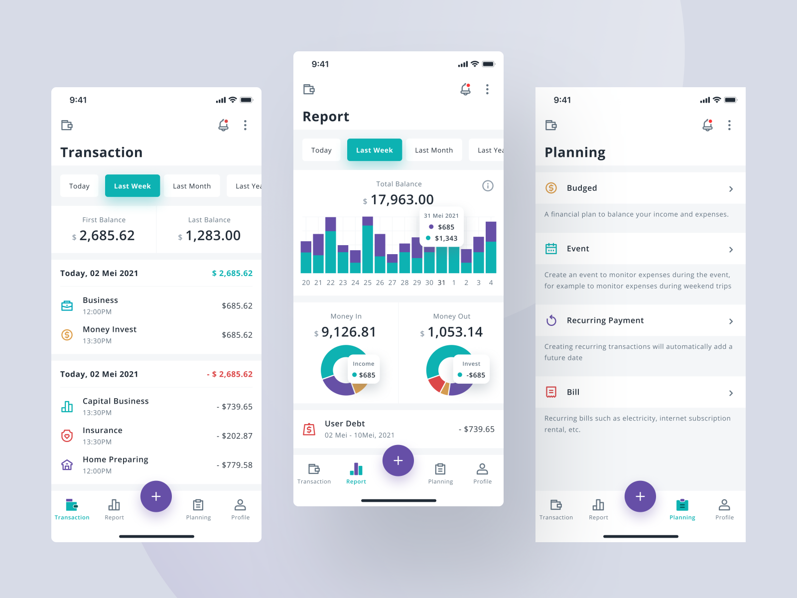 Money Management App by Derlaxy on Dribbble