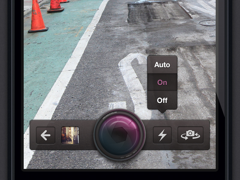 Camera interface in the works by Andrew Lucas on Dribbble