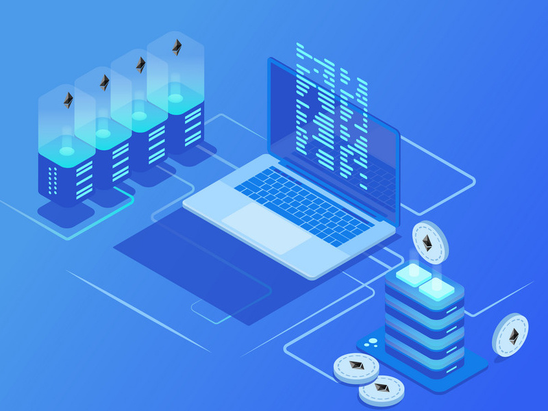 Blockchain Cryptocurrency Illustration by Roberto Bento on Dribbble