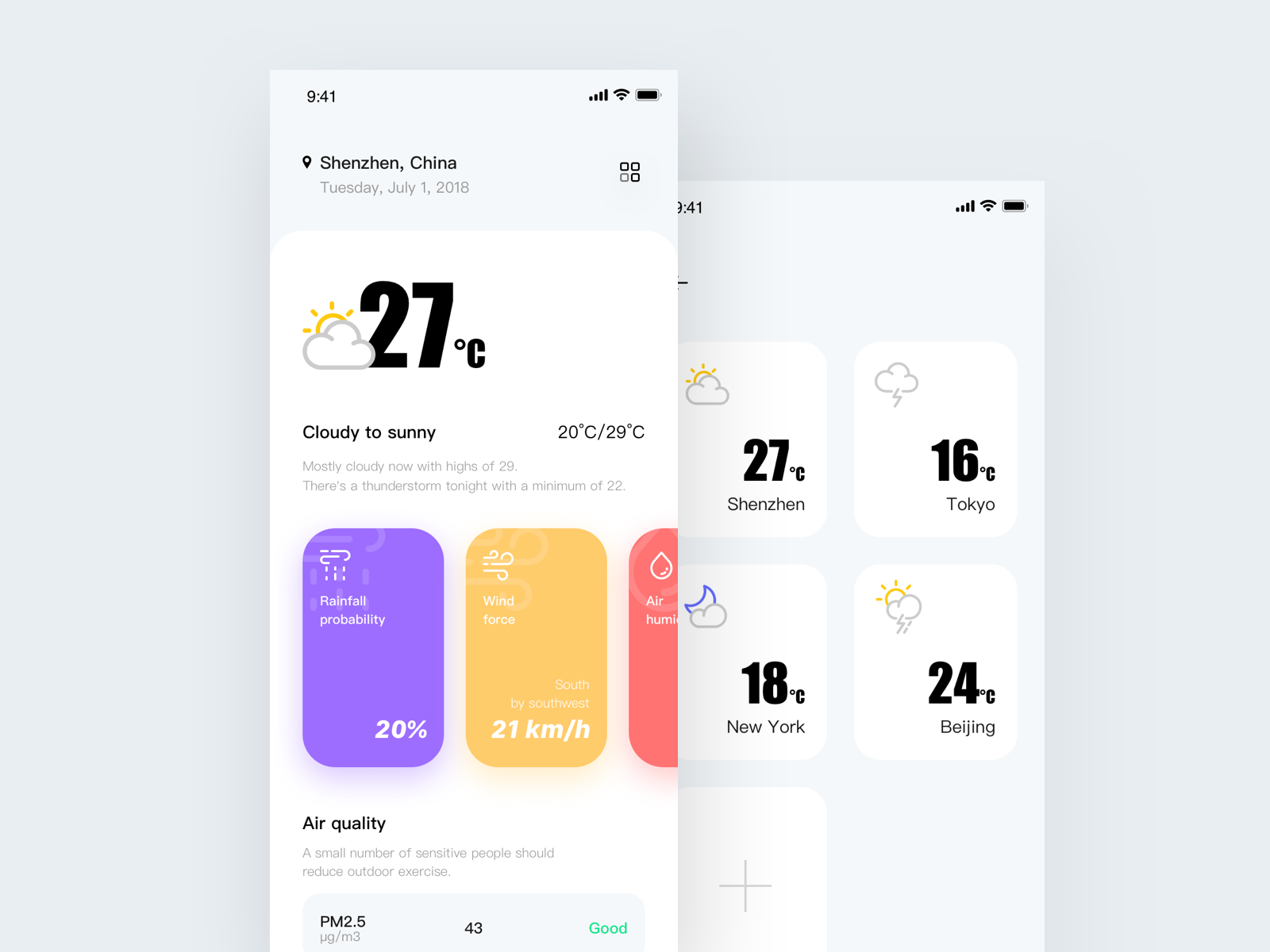 Weather by C_Clin on Dribbble