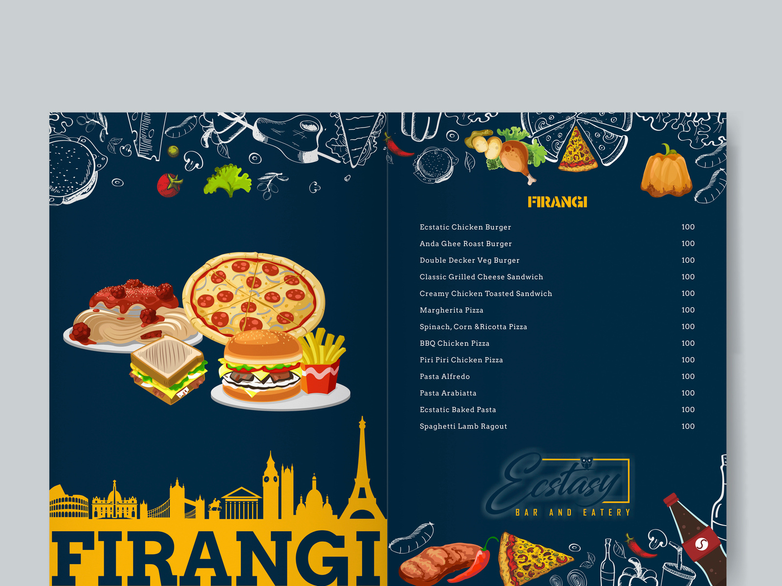 Menu Card Design - Showcase by Alex Mendonza on Dribbble