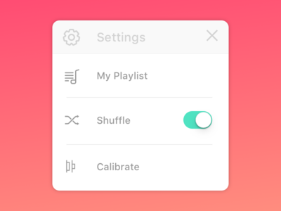 Settings - Pop up design for iOS app by Tinjo Thomas - Dribbble