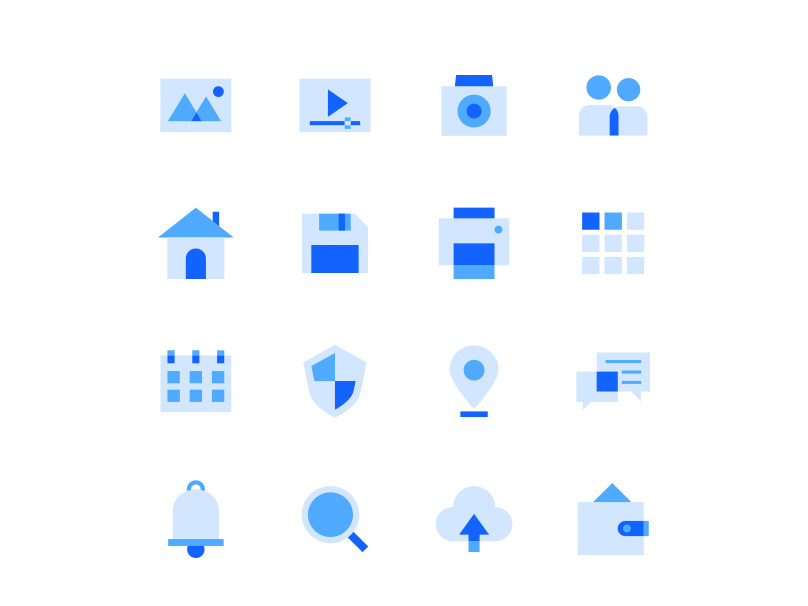 Tri-tone User Interface Icons by Minh Do on Dribbble