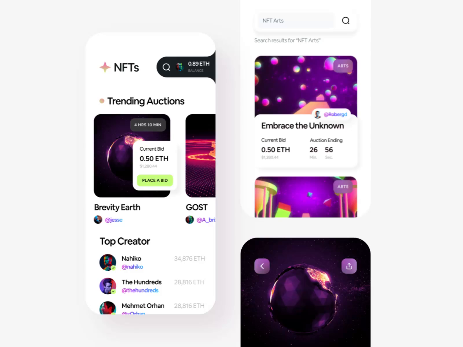 NFT Marketplace Concept by very big things. on Dribbble