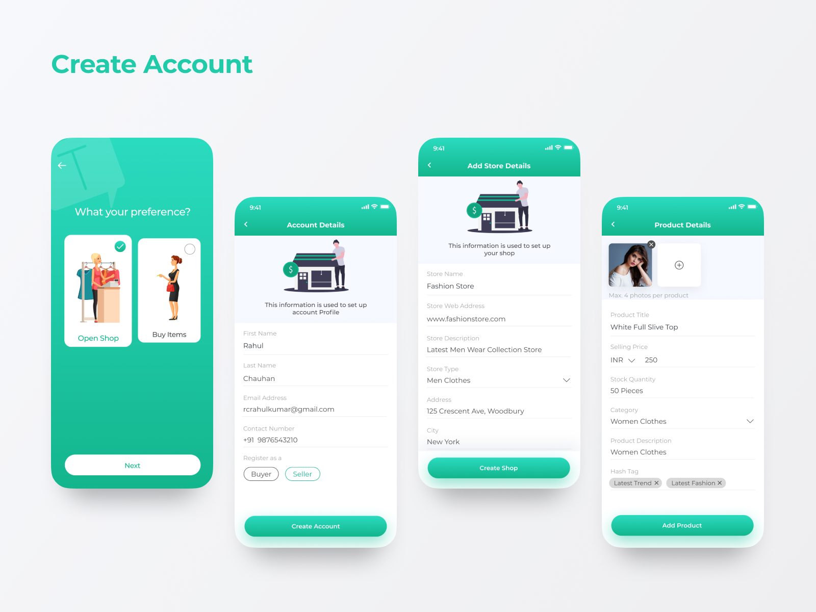 Tradly - Account Creation by Rahul Chauhan on Dribbble