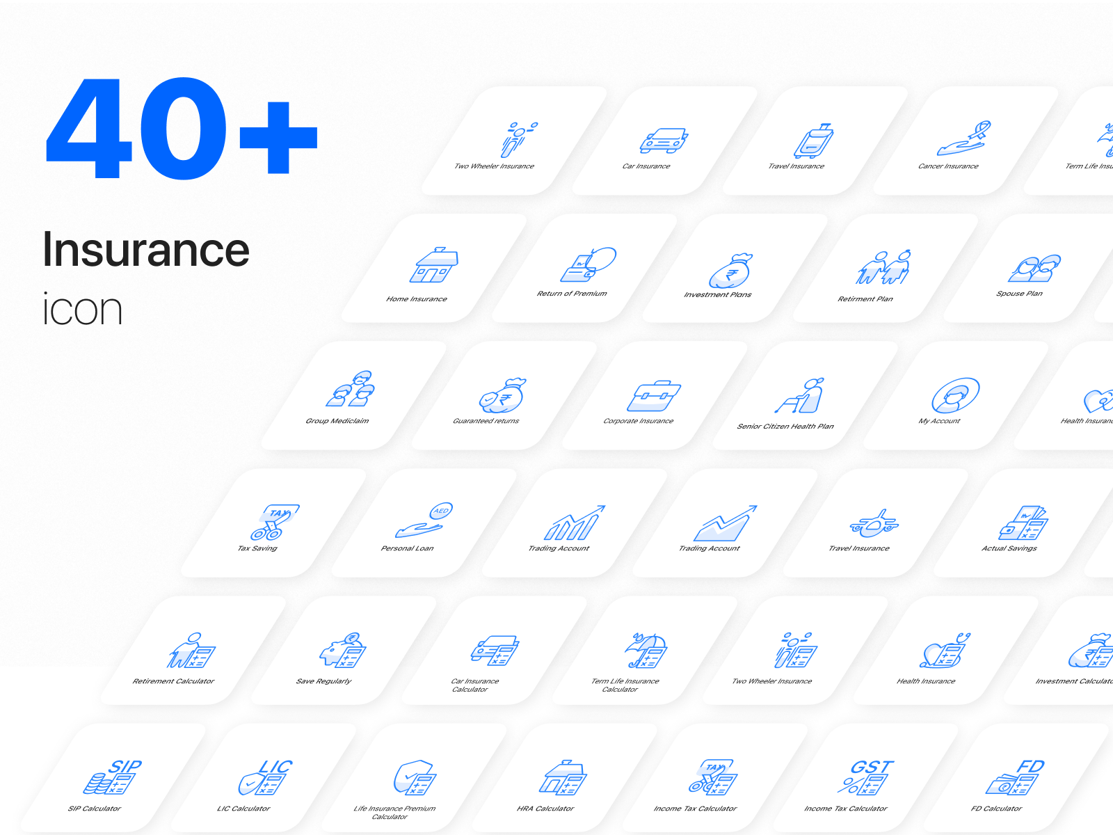 Policybazaar Iconography - Insurance Icons by Rahul Chauhan on Dribbble