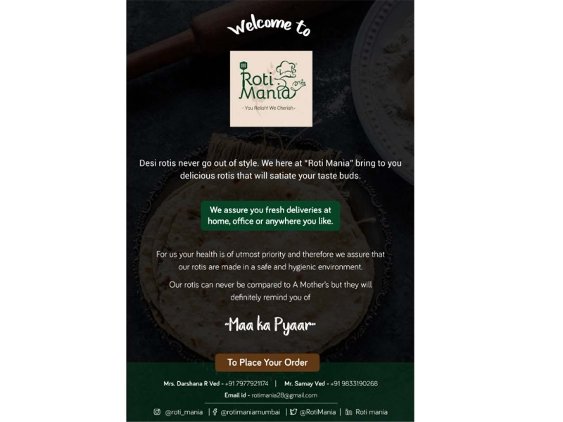 Roti Mania flyer by Apoorva Hadkar on Dribbble