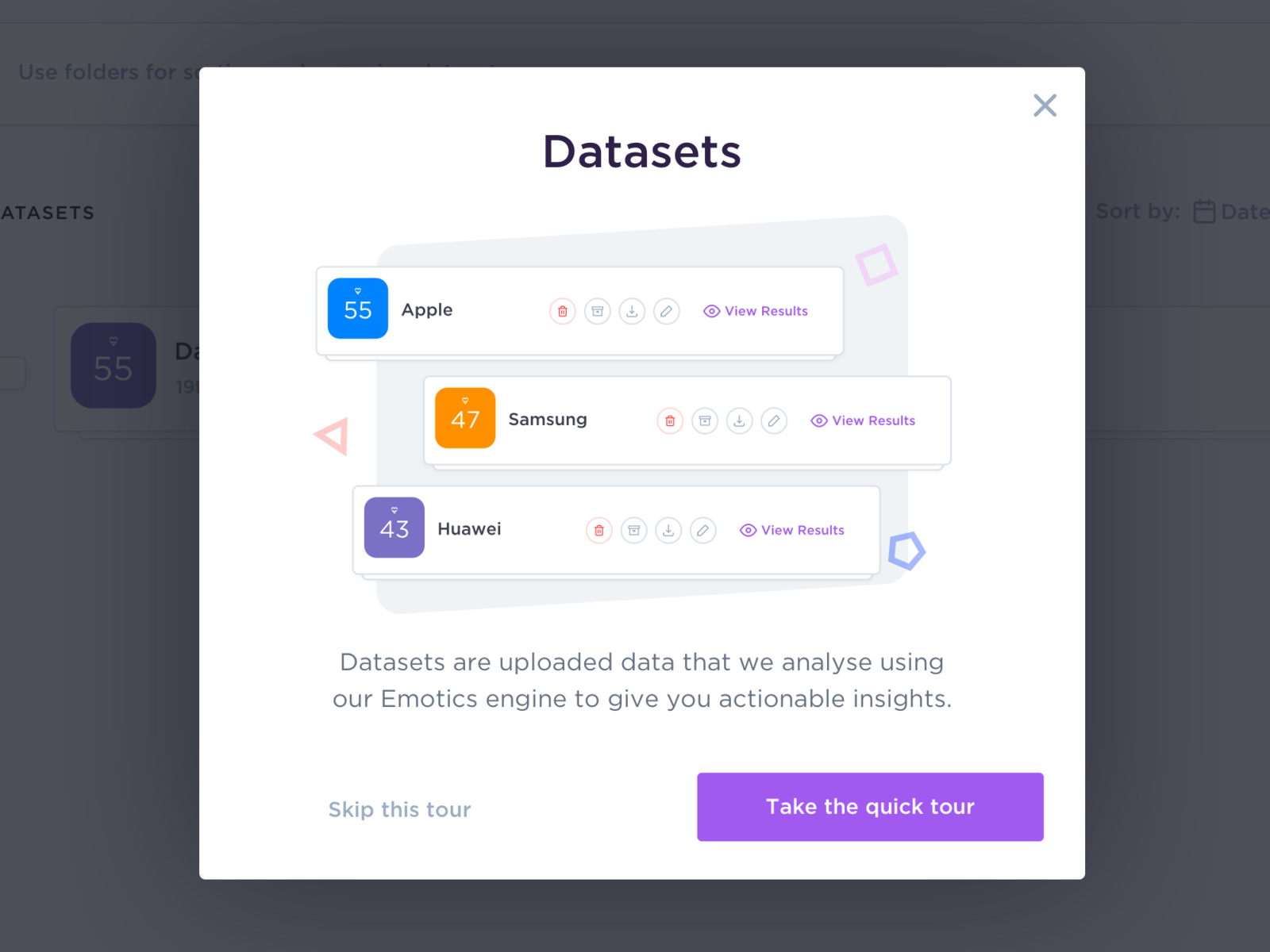 Onboarding modal by Michael McKeever on Dribbble