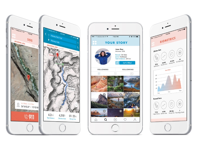 Mobile App - Hike Tech by Ben Sash on Dribbble