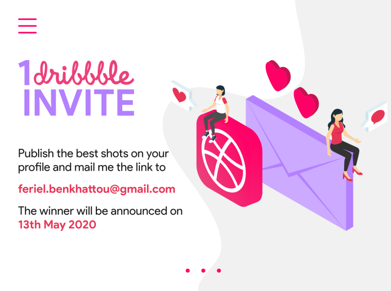 Dribbble Invitation by Feriel Benkhattou on Dribbble