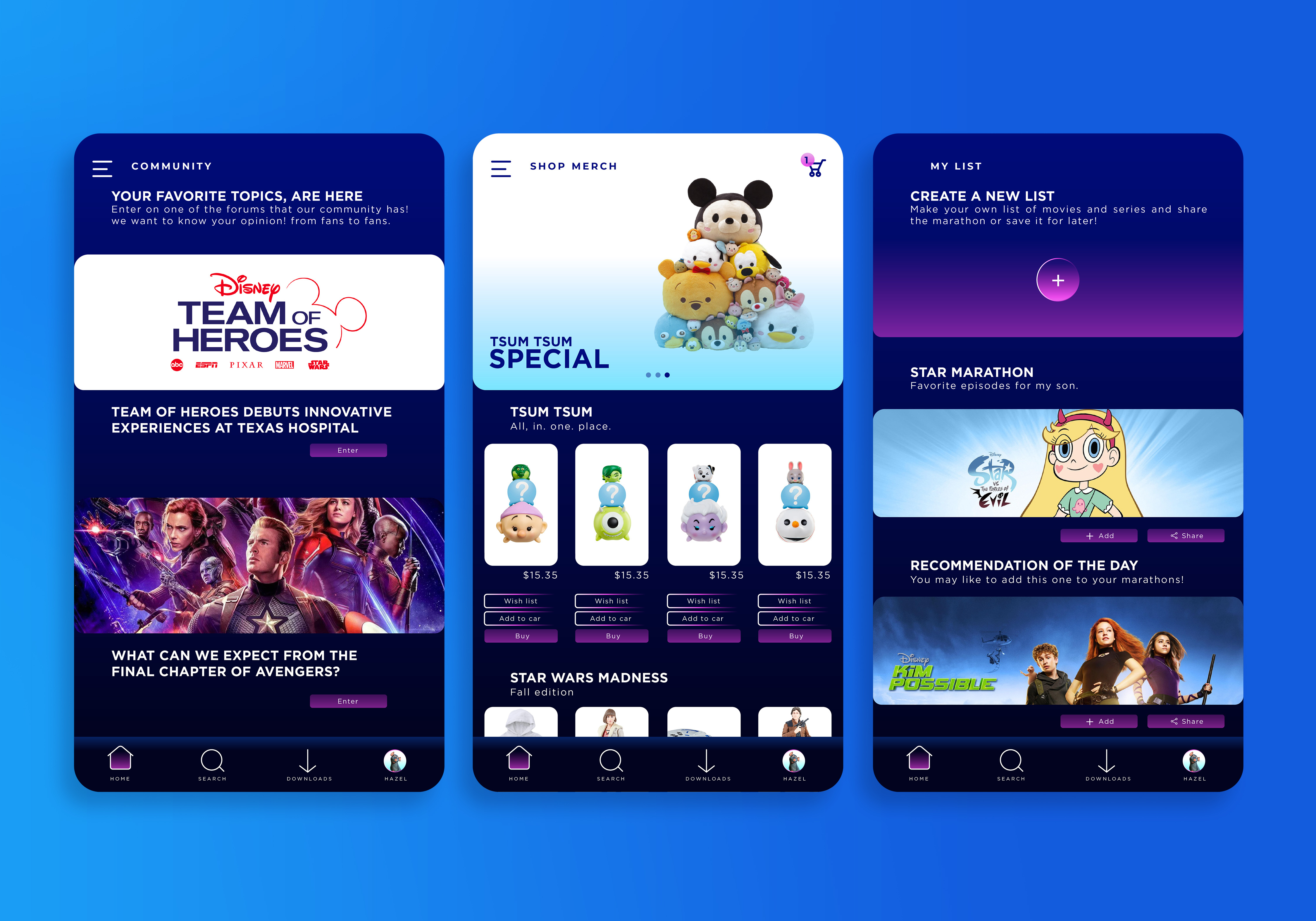 Disney Plus, second part by Alexandra Espinoza on Dribbble