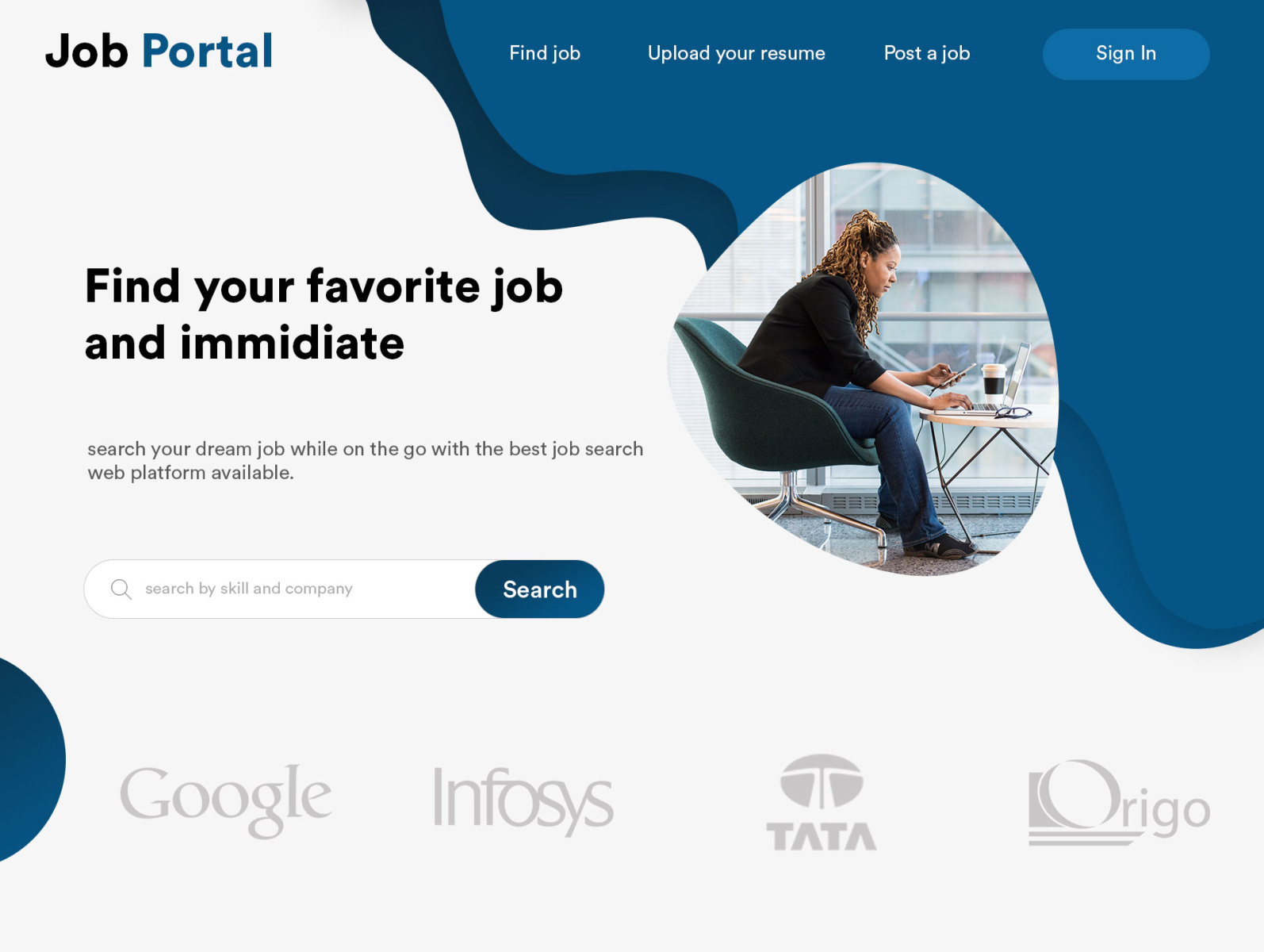 Job portal by Nikita kachhadiya on Dribbble