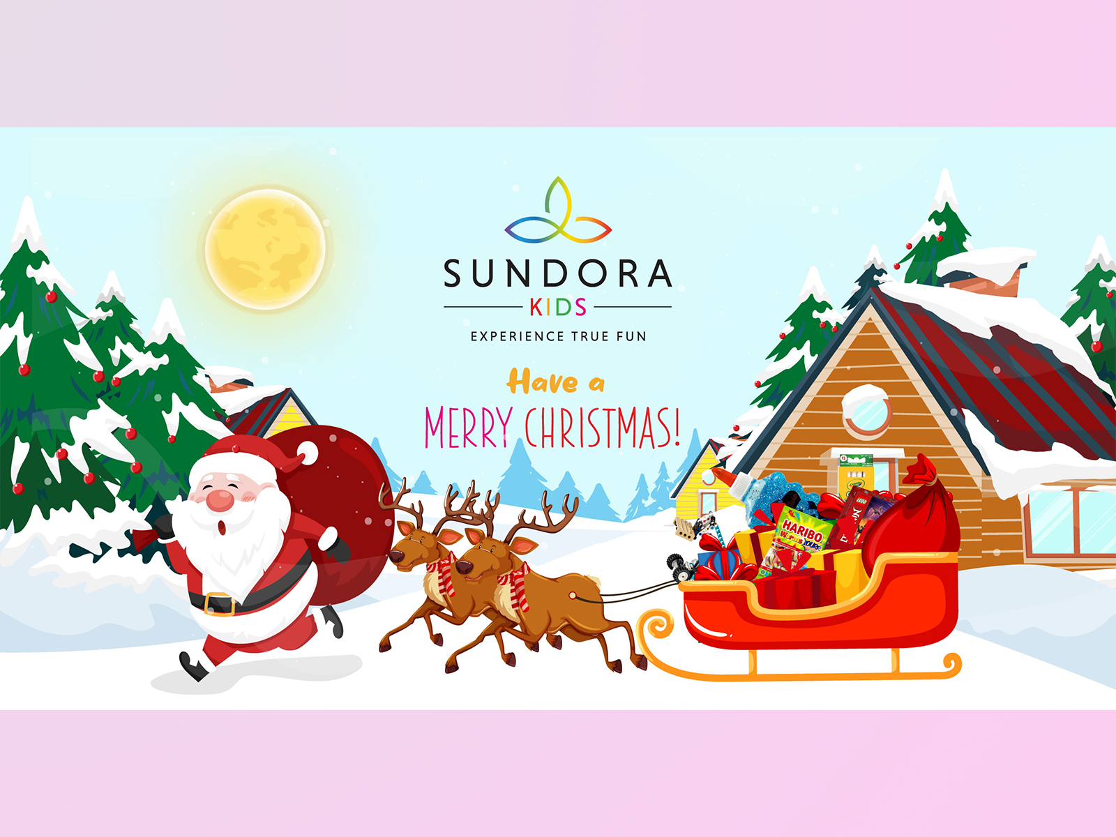 kids Christmas Santa reindeer cover photo by Mubeen Rahman on Dribbble