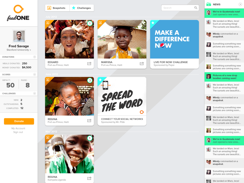 Feed One web app by Dave Keller on Dribbble