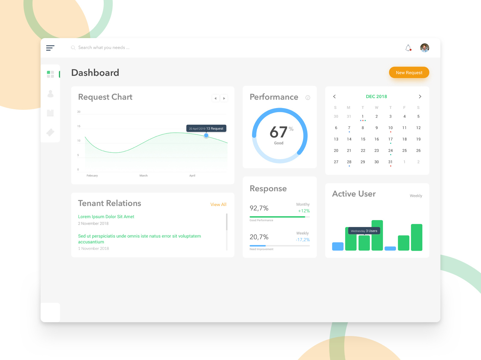 Tenant Management Dashboard by Endi Septia on Dribbble