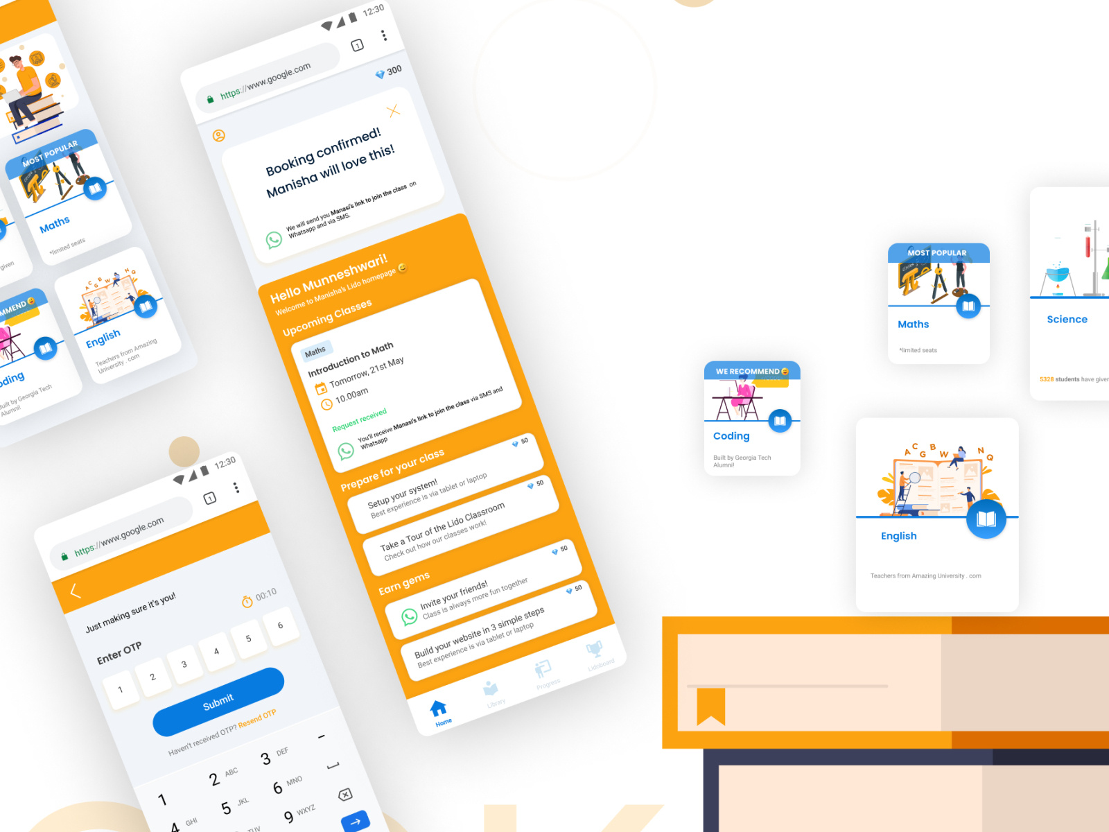 book booking Learning app by Dinesh kumar on Dribbble