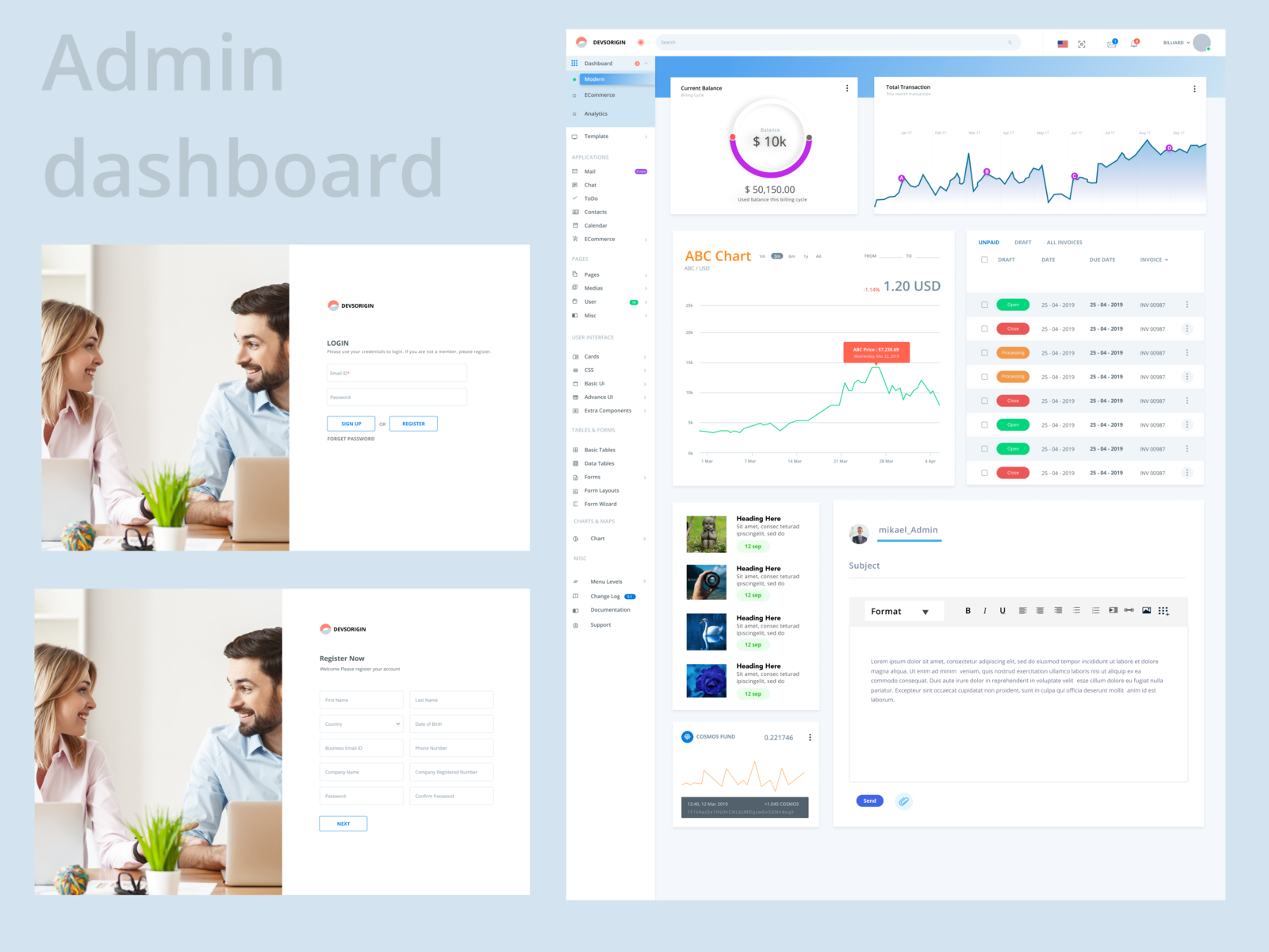 Admin Dashboard by Dinesh kumar on Dribbble