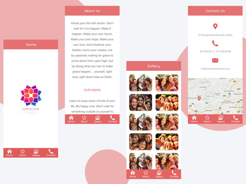Simple Company Presentation App by Ephraim Ilunga on Dribbble