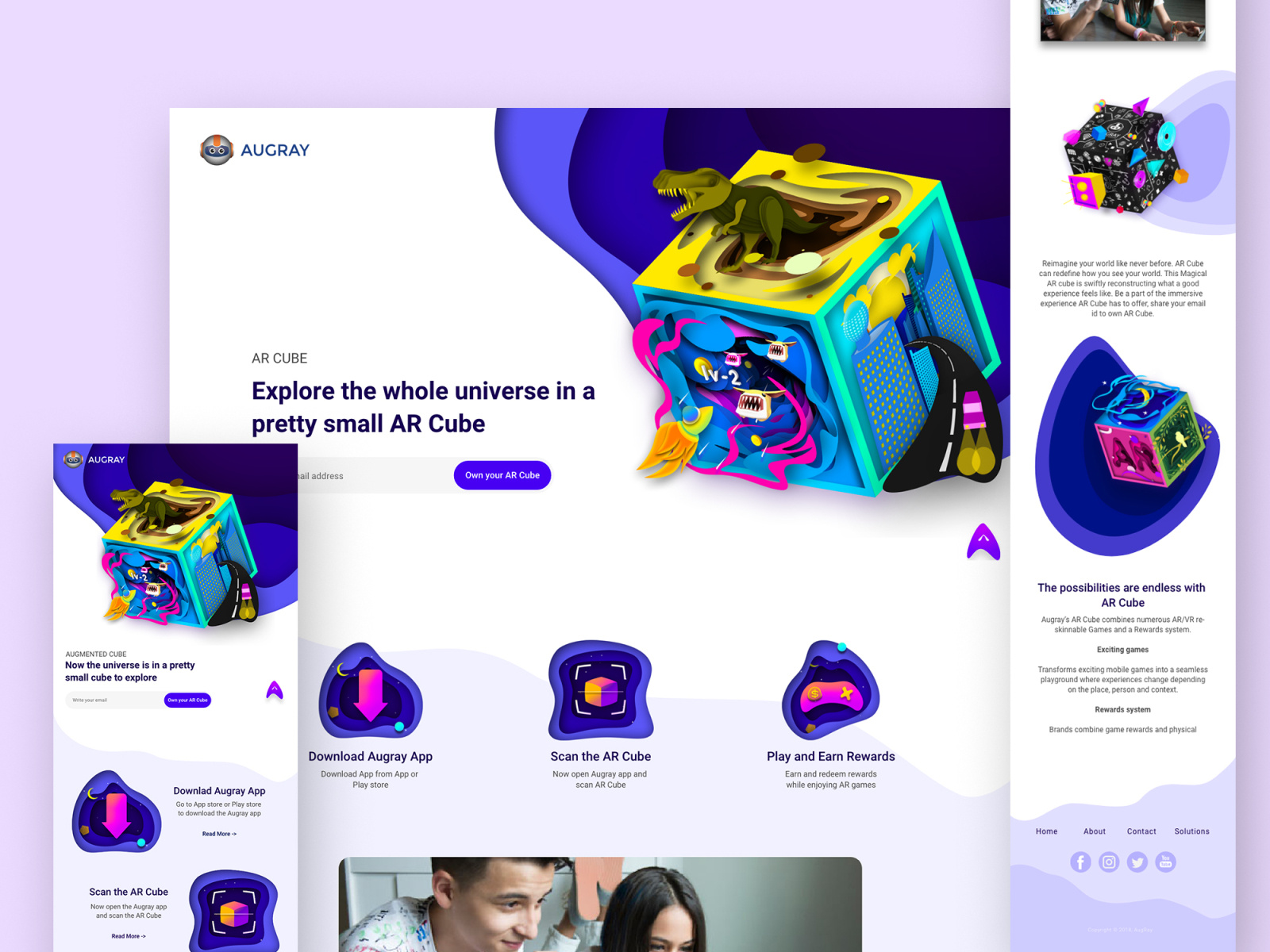 nube - WEB UI for AR Cube by vinay sagar on Dribbble