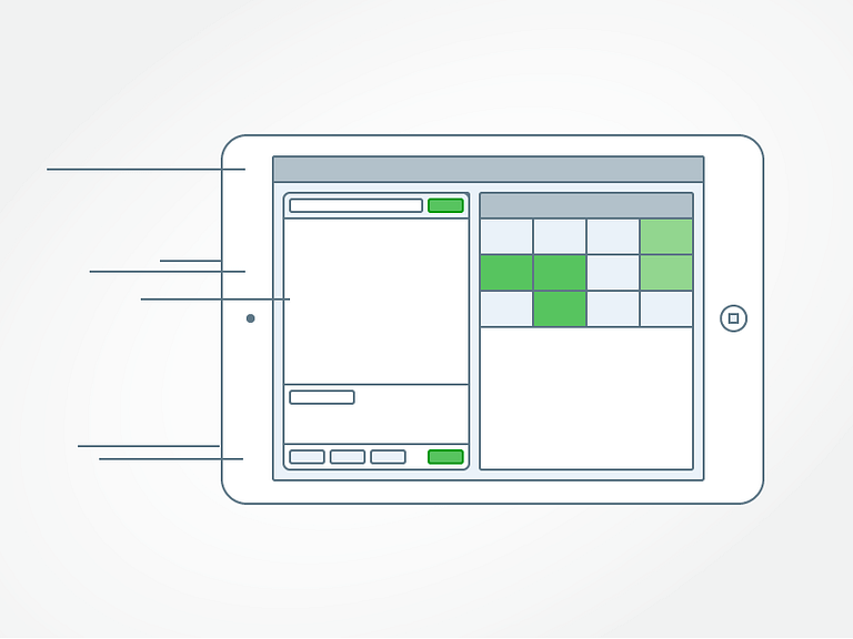 VendHQ examples pages - Quick iPad by Richard Harris for Vend on Dribbble