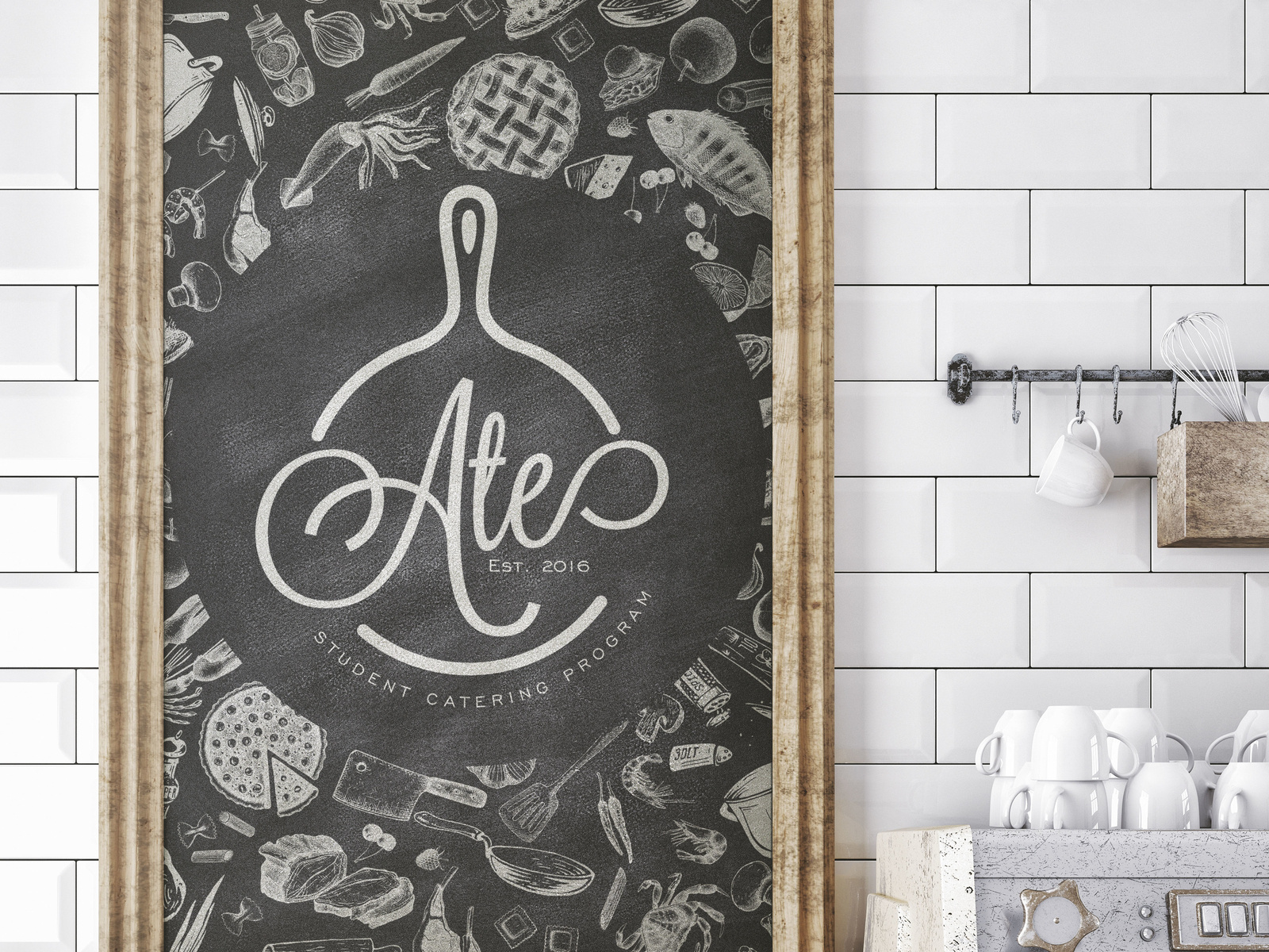 A.T.E. Catering Logo by Alex Sidun on Dribbble