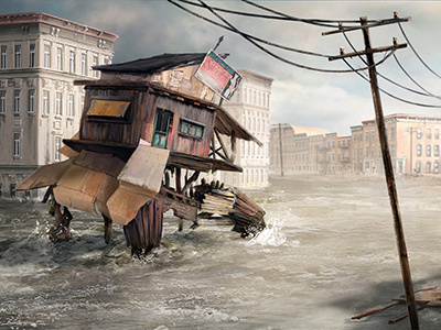 Flood 1937 - Concept Illustration by eigenspace on Dribbble