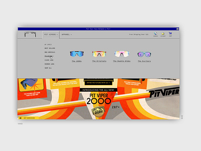 Pit Viper Retro Navigation by Grace Anello for BVA on Dribbble