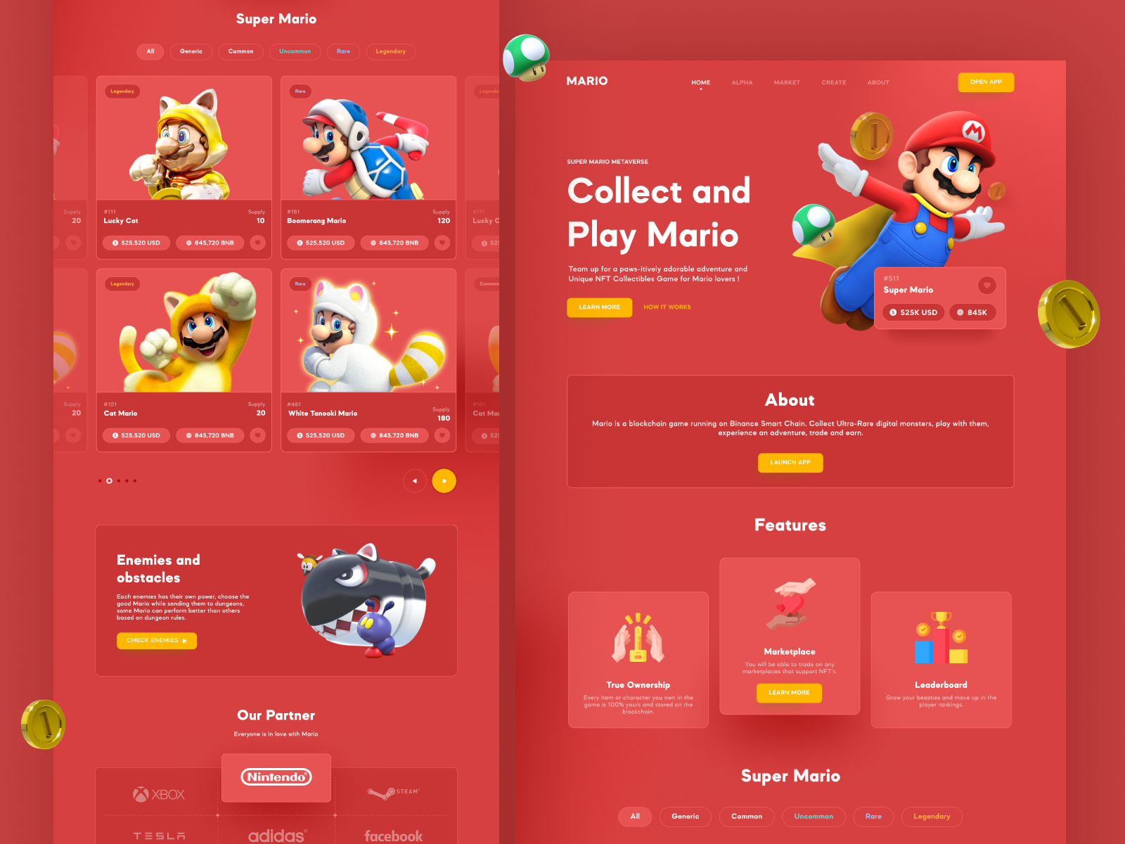 Mario - NFT Game Landing Page by Royhan ® for One Week Wonders on Dribbble