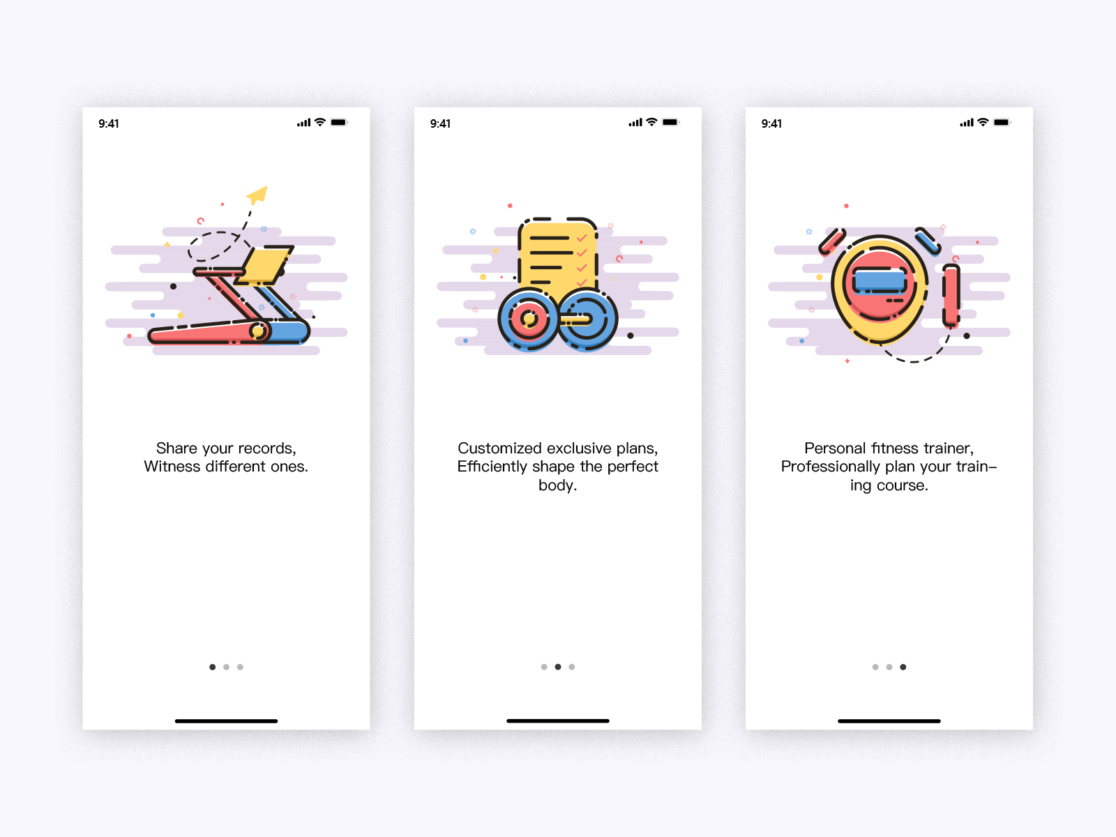 Splash screen of a fitness app by Xiaohu Woods on Dribbble