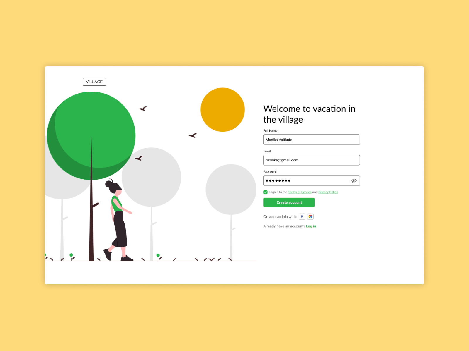 Sign up by Monika Vaitkutė on Dribbble