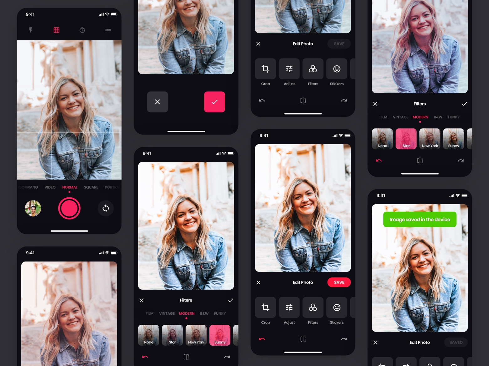 Photo Editing App - All Screens by Unmesh Gite on Dribbble