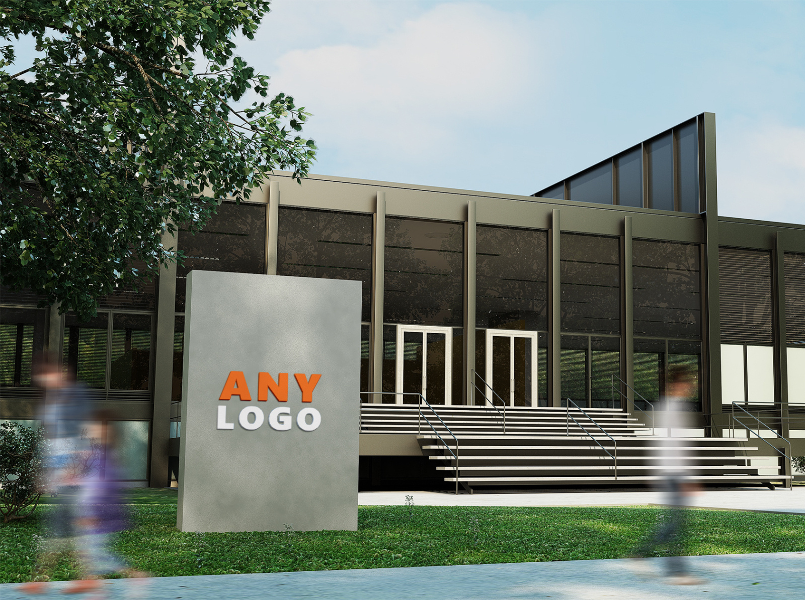 Building Signage Logo Mockup by Anjum on Dribbble