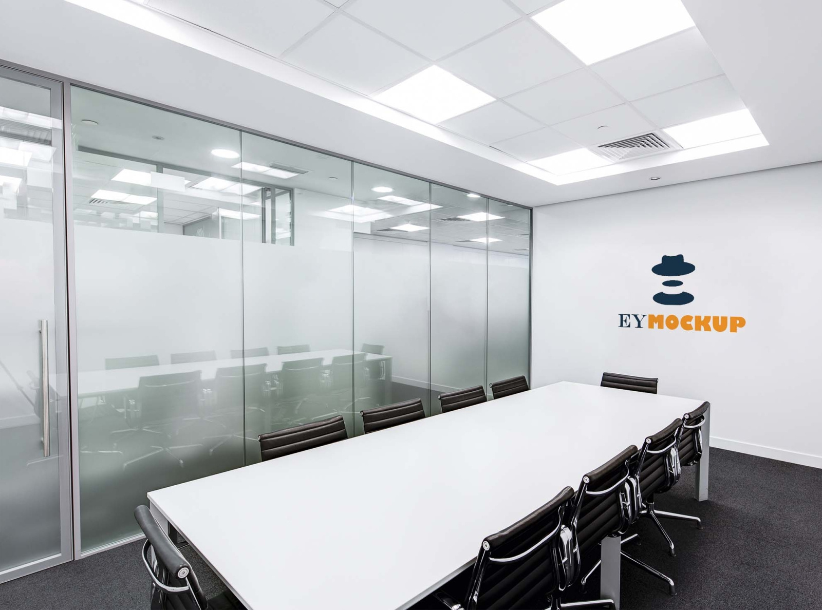 Free Clean Meeting Room Wall Design Mockup by Anjum on Dribbble