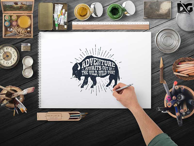 Free Psd Artwork Design Art Lab Mockup by Anjum on Dribbble