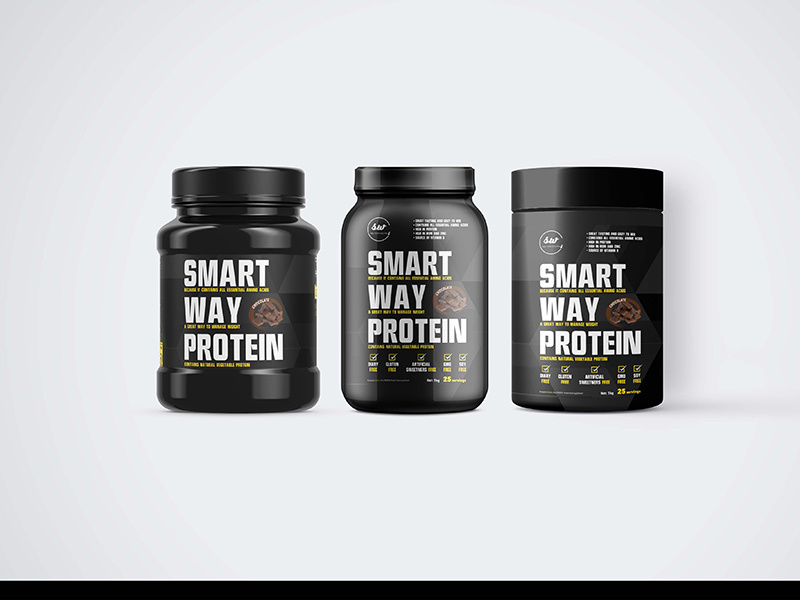 New Modern Gym Powder Bottle Label Mockups by Anjum on Dribbble