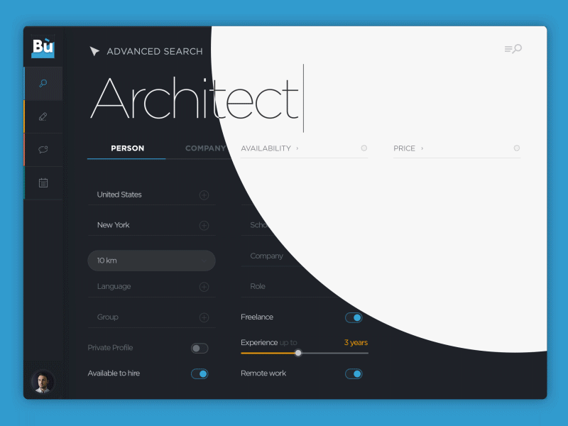 Search Page by Marco Coppeto on Dribbble