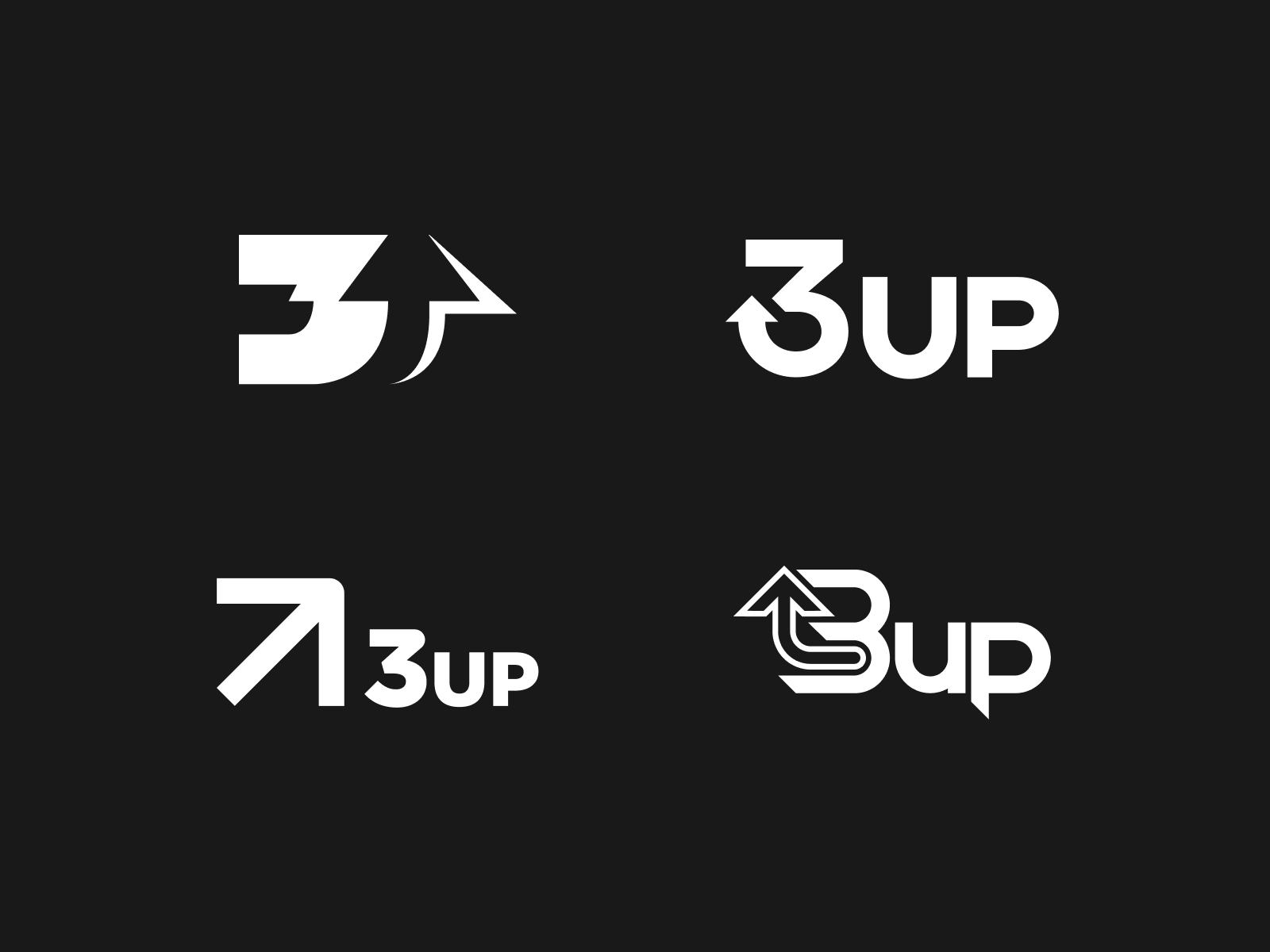3 + UP | Logo Exploration by Moisés Rodríguez on Dribbble