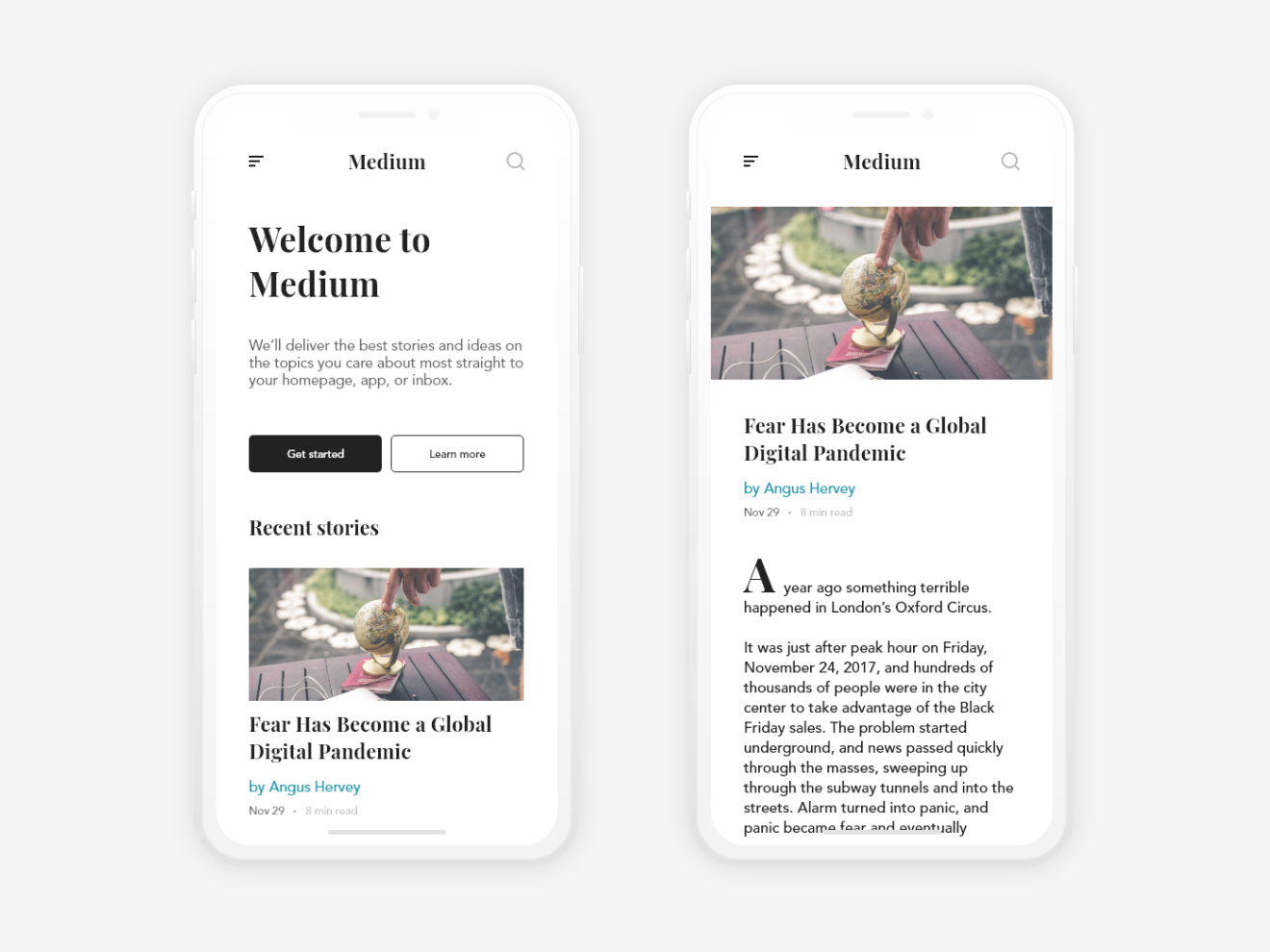 Medium Mobile by CristiM on Dribbble