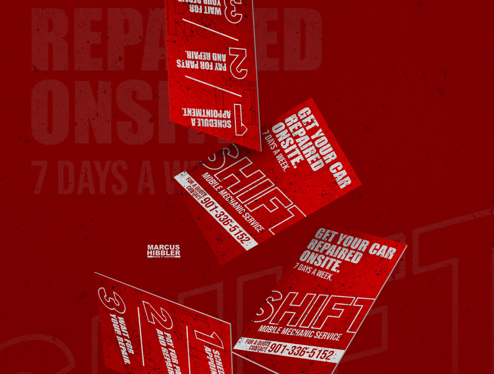 Shift Mobile Mechanic - Business Card by Marcus Hibbler on Dribbble